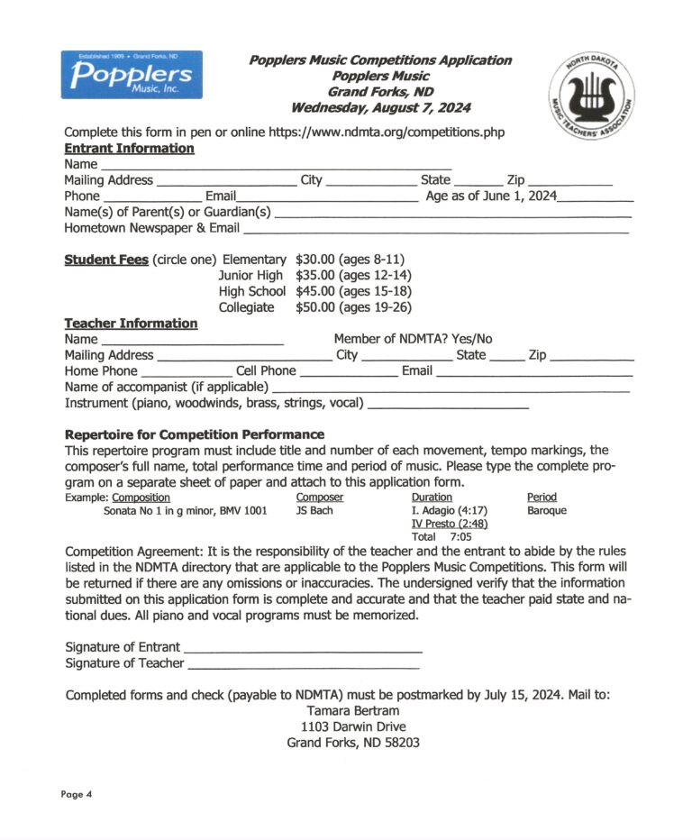 Popplers Music Competitions